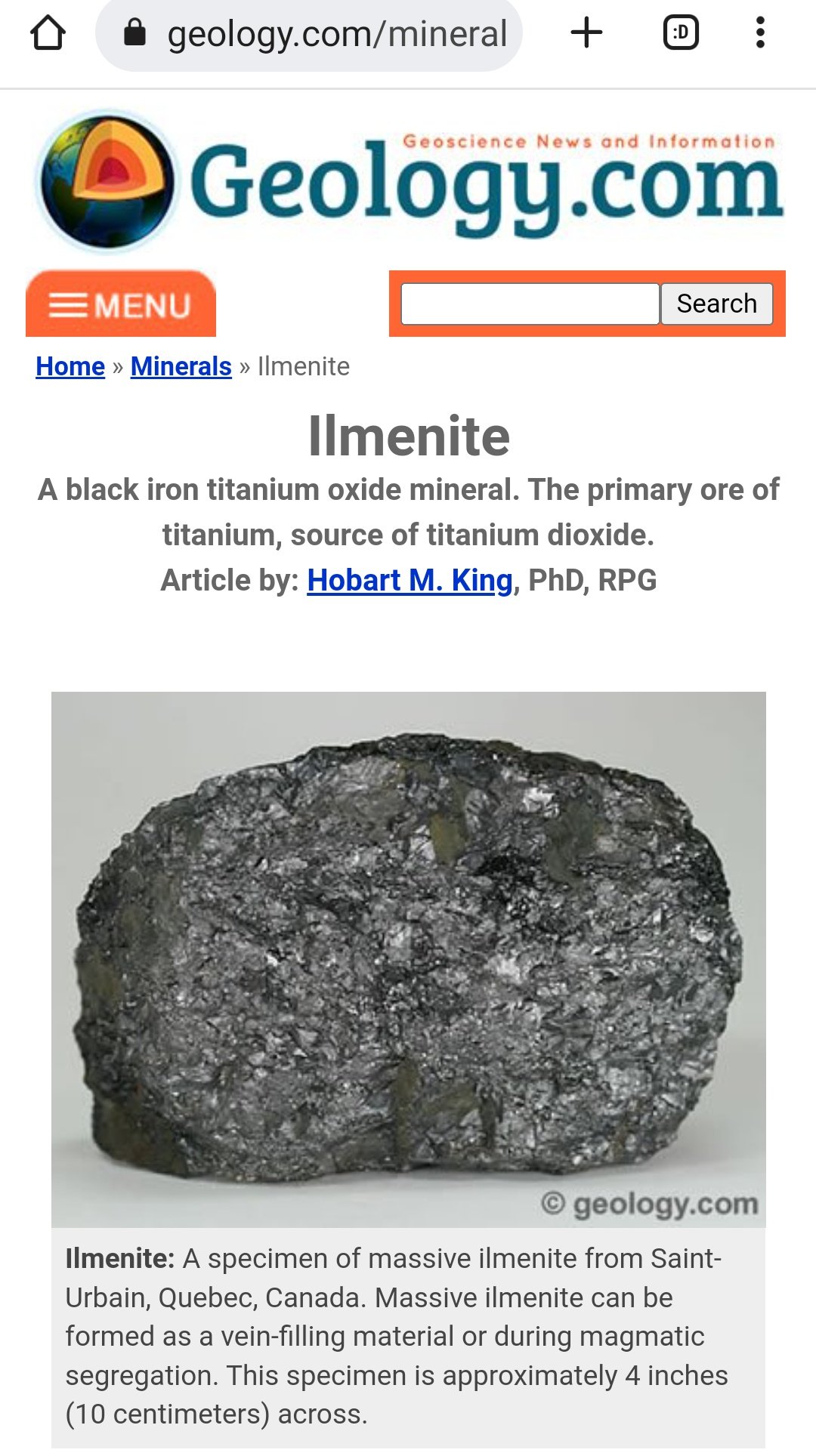 Ilmenite Uses