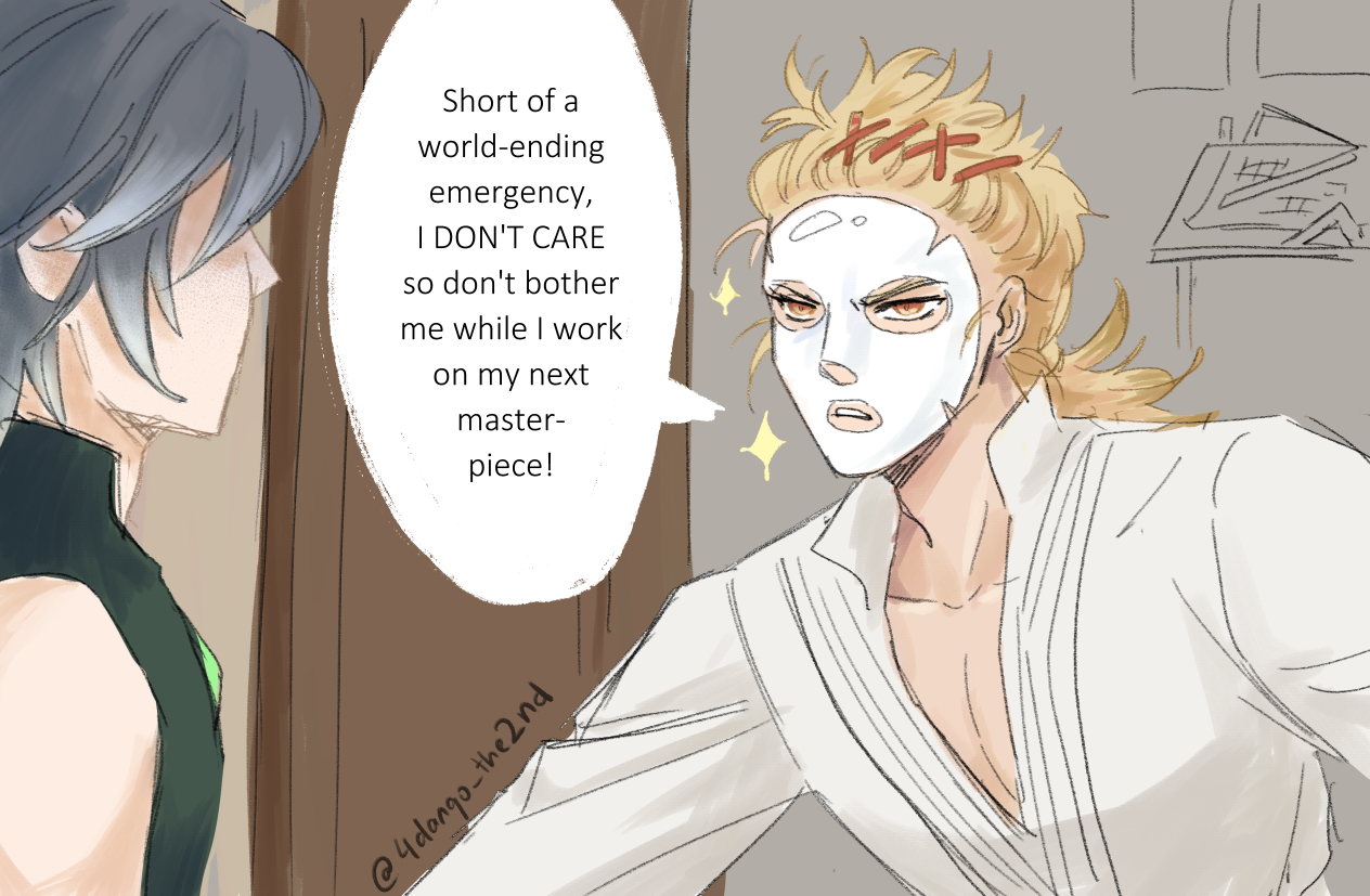 Dango is busy on Twitter: "Kaveh the Self Care (?) King Doodled this to cheer up a friend Also ...