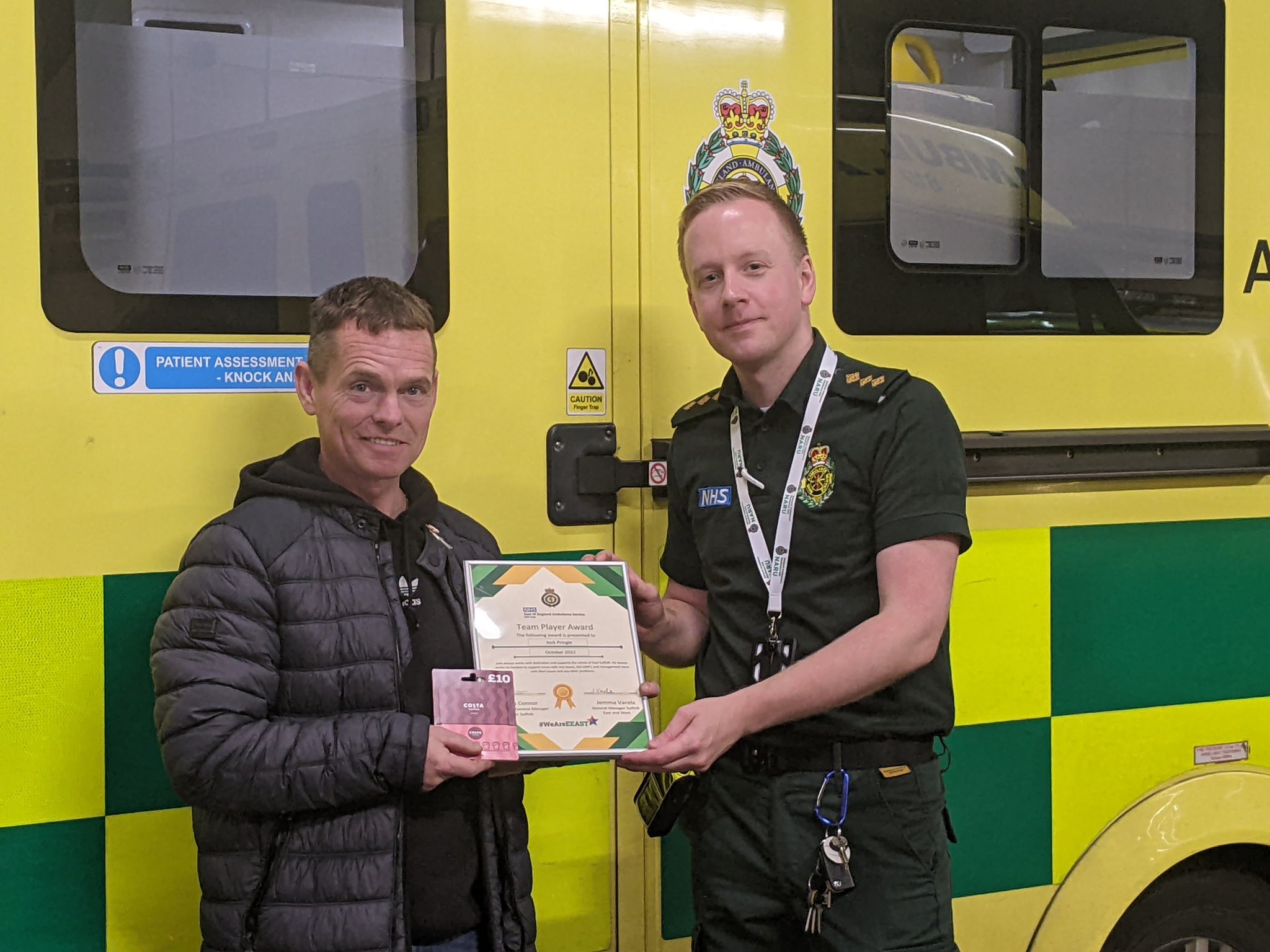 EEAST_East Suffolk Team on Twitter: "Congratulations 🎉 to valued team member Alan. Alan received ...