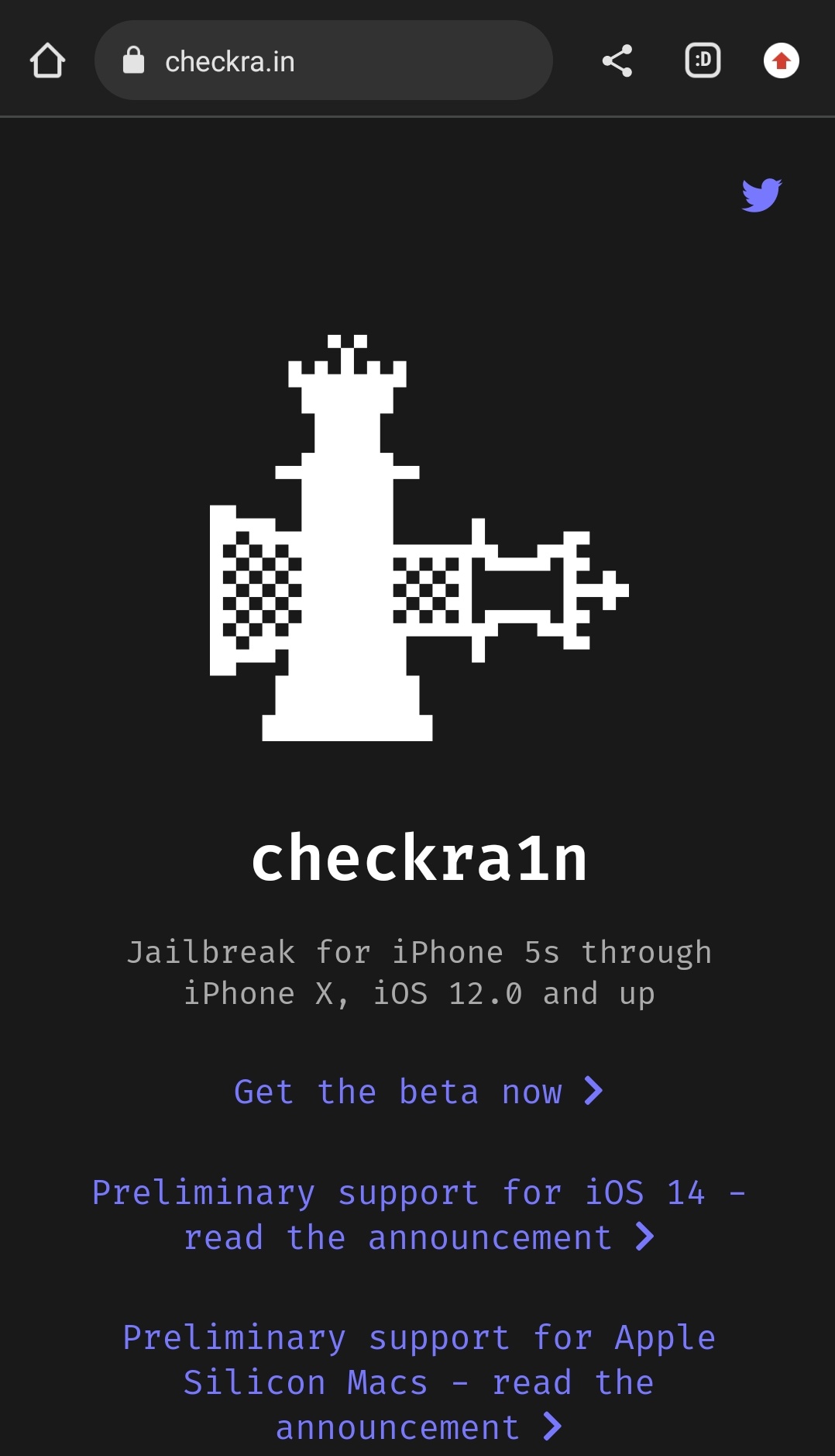 Just a Tech (Main Account) on Twitter: " Update : Checkra1n website is back now and working ...