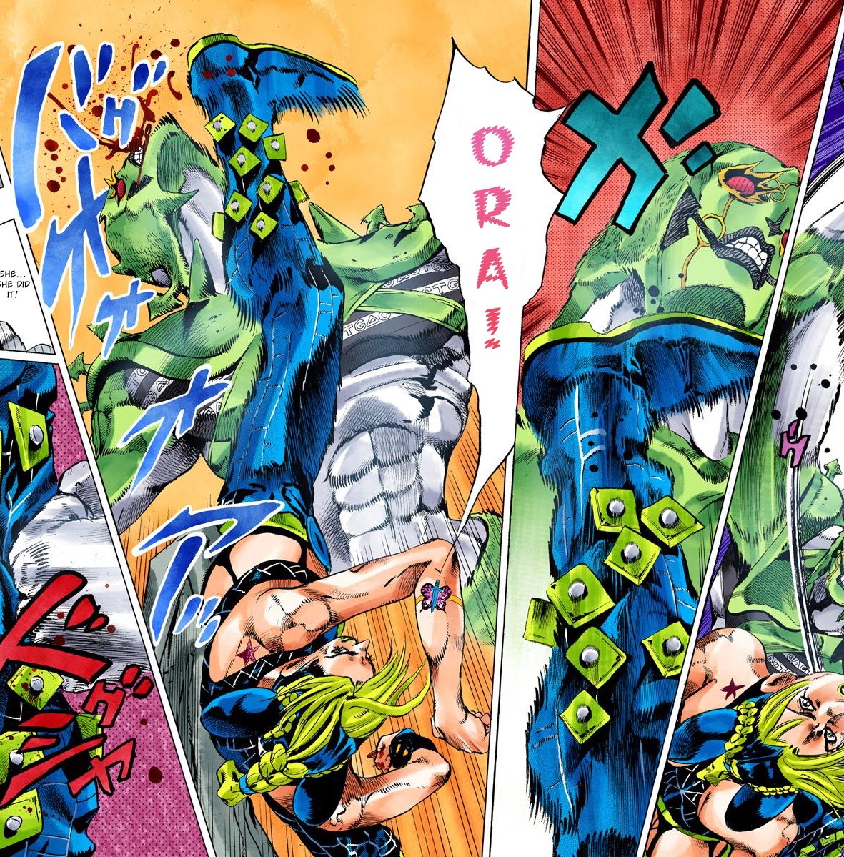 Daily Jojo Women on Twitter: "Jolyne uppercut kicks a Stand."