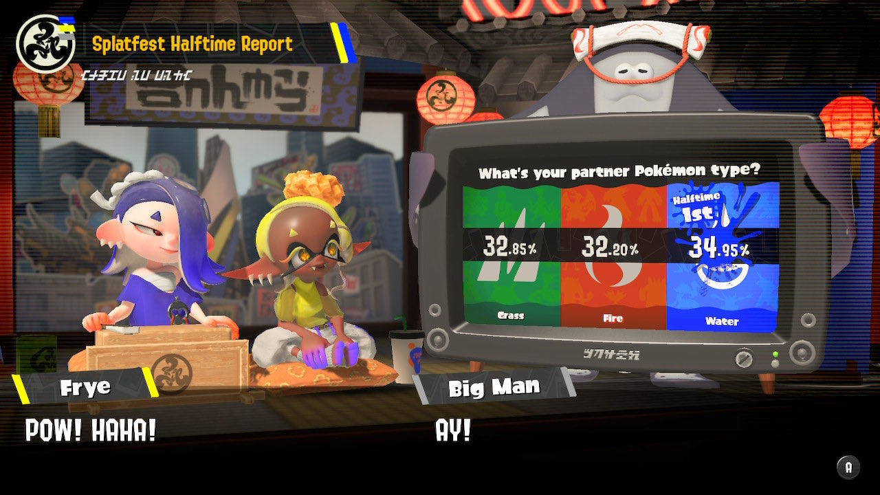 OatmealDome on Twitter: "[Splatoon 3] The Halftime Report is in! Team Water has obtained the ...
