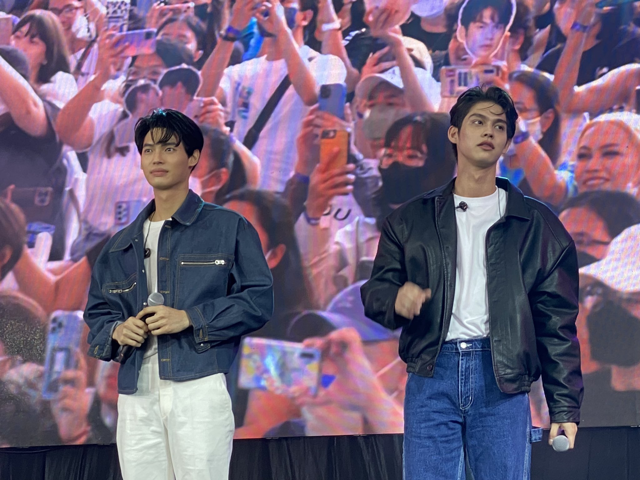 MJ Felipe on Twitter: "HAPPENING NOW: Thai actors Dew, Nani, Win and Bright here for an ...