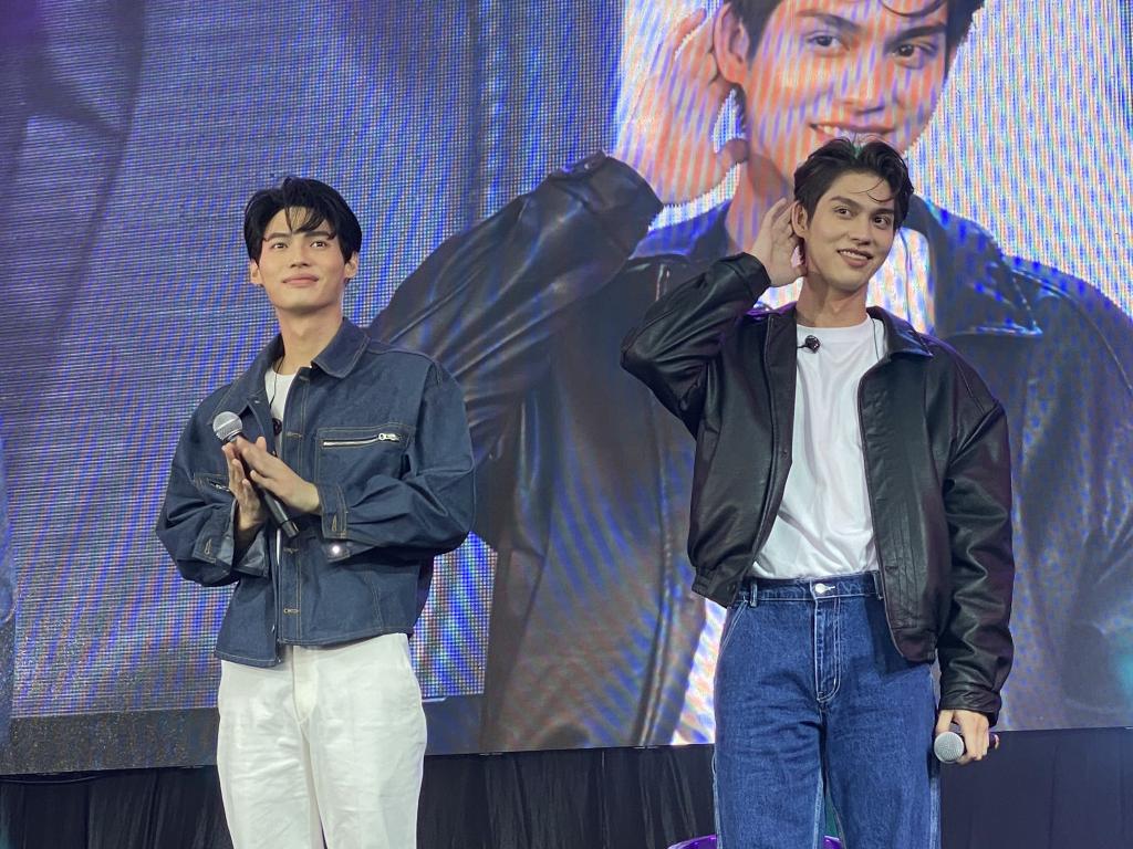 MJ Felipe on Twitter: "HAPPENING NOW: Thai actors Dew, Nani, Win and Bright here for an ...