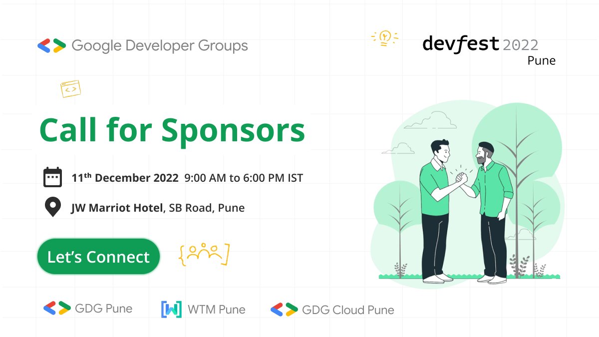 GDG Pune | #DevFestPune on Twitter: "📢Call for #Sponsors! We are offering partnership ...
