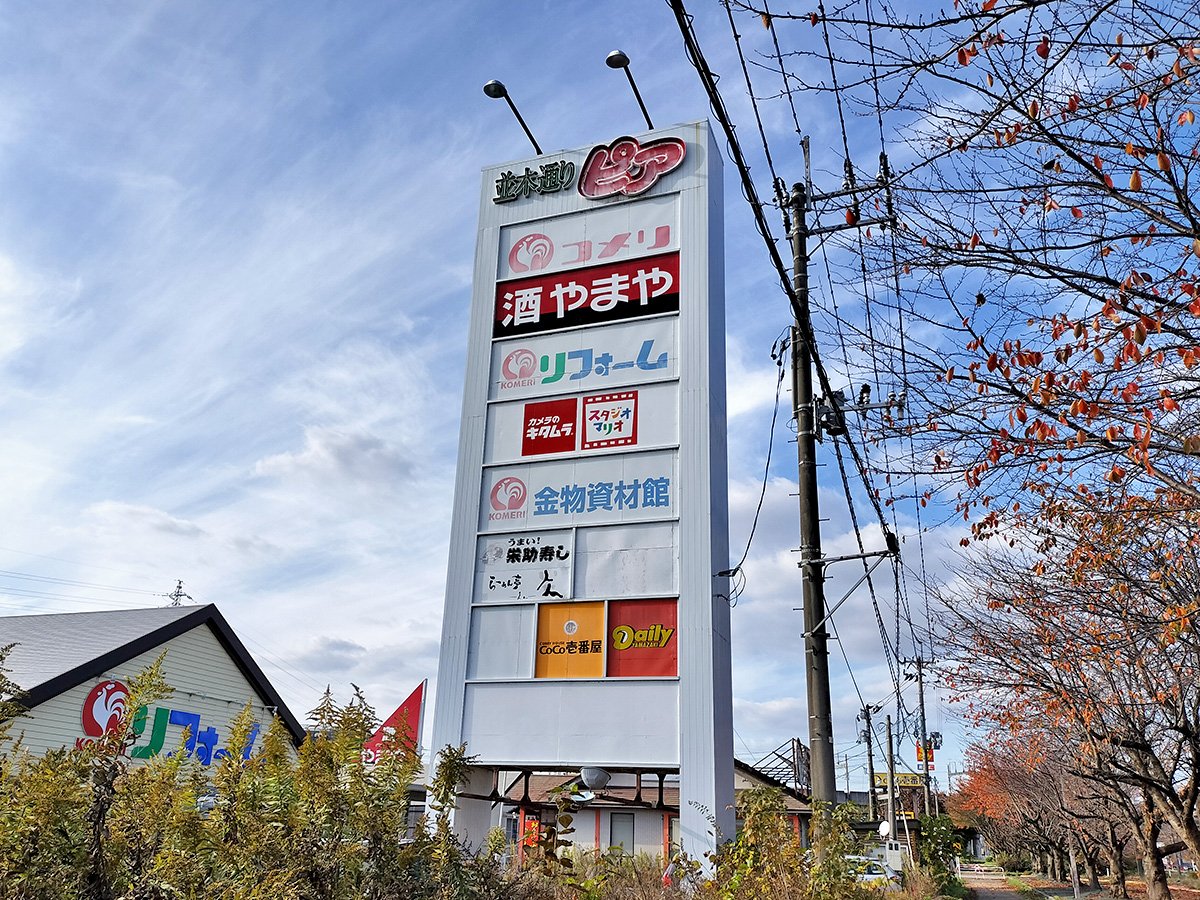 j-rakuda on Twitter: "三条燕インター入口の並木通りピア。小さな区画沿いにコメリリフォームやデイリーヤマザキなど複数テナントで構成。ピーク時は一定の集客もあったが現在は空き ...