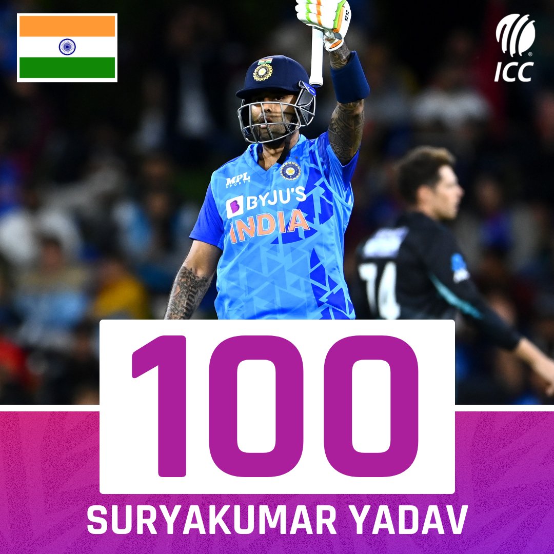 ICC on Twitter: "TAKE A BOW! 🙌 Suryakumar Yadav brings up his second T20I hundred 💥 Watch the # ...