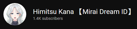 Himitsu Kana 👩🏻‍🦳 【Mirai Dream ID】 | ECHO COVER on Twitter: "1400 subs on YT! 🥳🥳🥳 Kalo udah 1500 ...