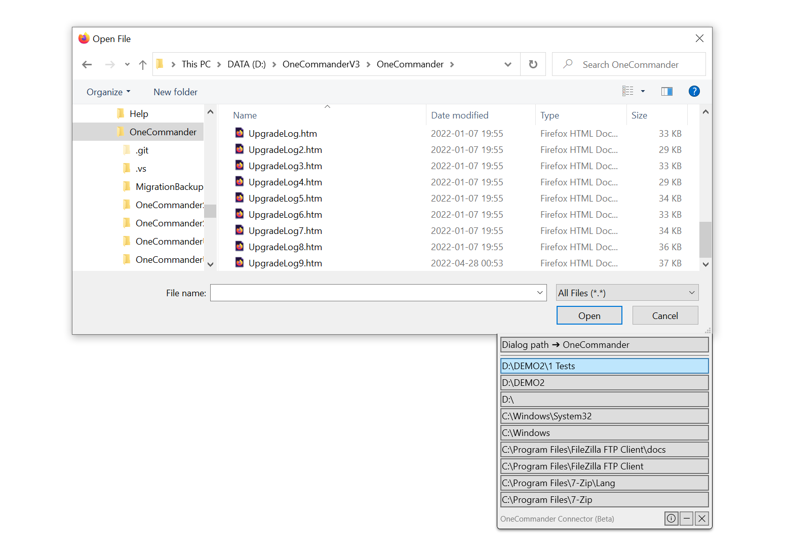 One Commander File Manager on Twitter: "Coming soon with 3.22 - Dialog Connector improvements ...