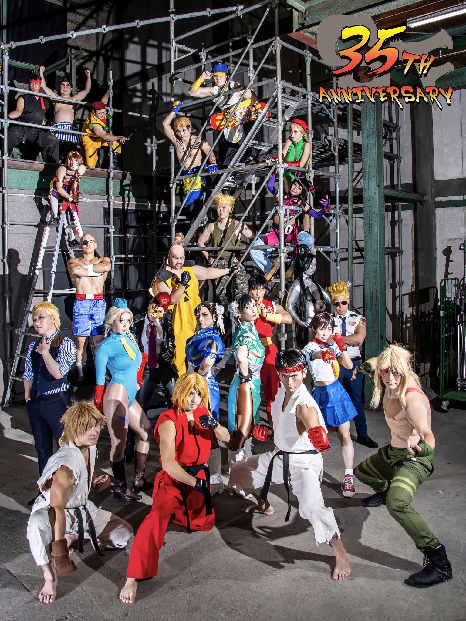 桜庭 仁@KOFES＆コミコン on Twitter: "動画ラストの全体写真！ 20人超のストファイ大型併せとなりました☺️ 📸エルクゥ #SF35th併せ #StreetFighter ...