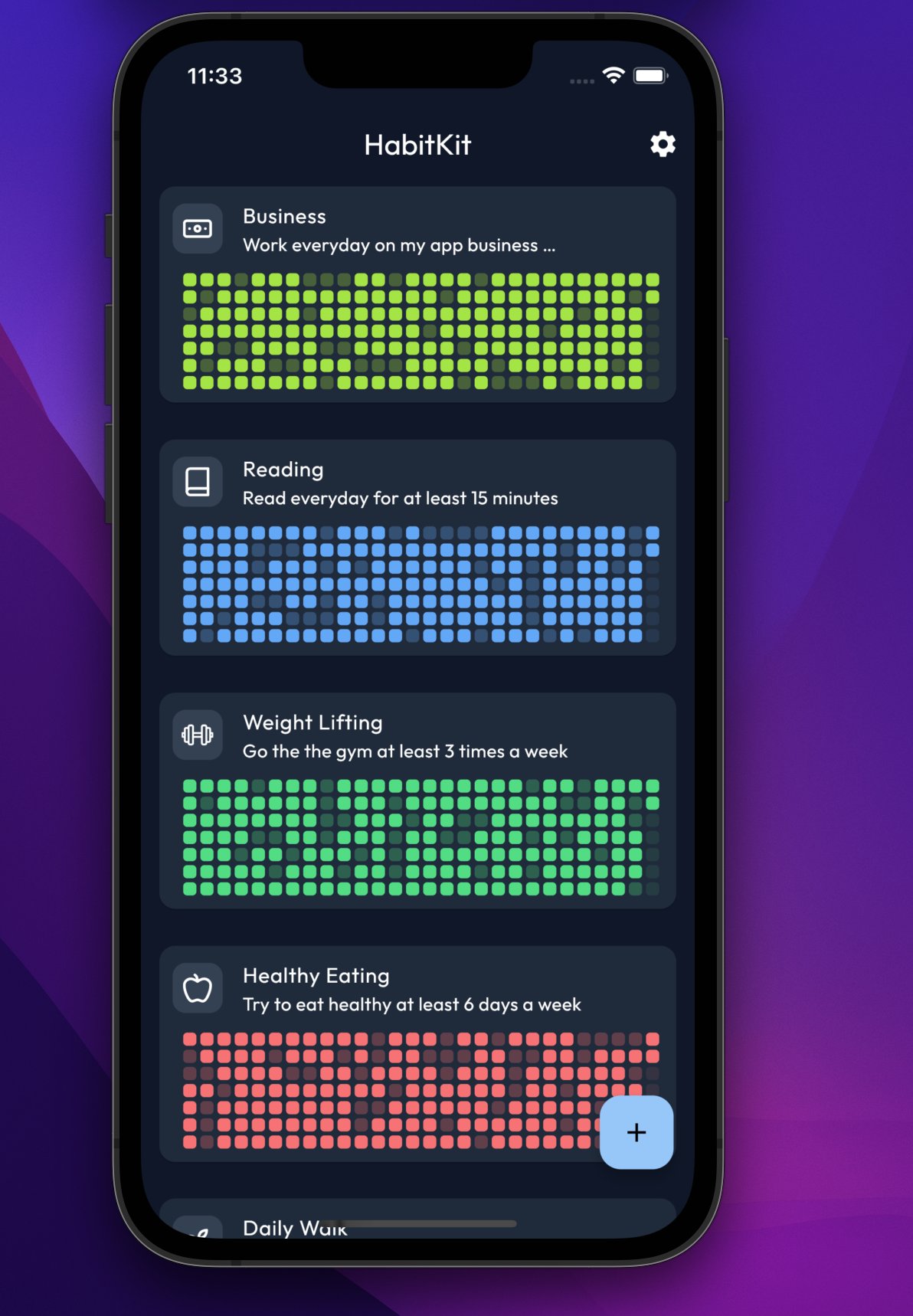 Sebastian Röhl on Twitter: "First iteration of the main screen done 💪 #buildinpublic #flutterdev ...