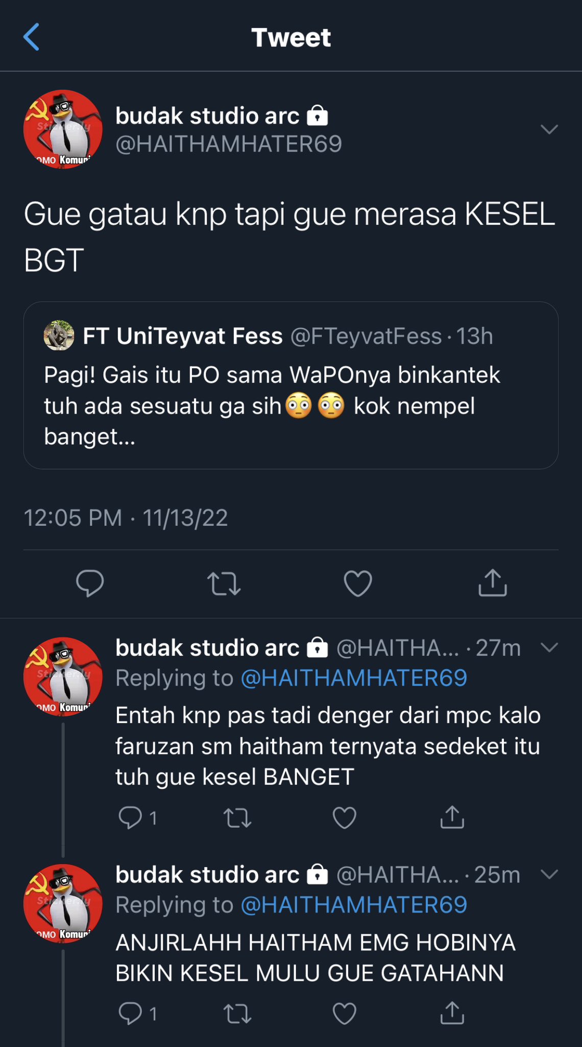 ari 🐋 on Twitter: "twt user HAITHAMHATER69 emg suka gapunya malu https://t.co/BpPI1cU1Cm" / Twitter