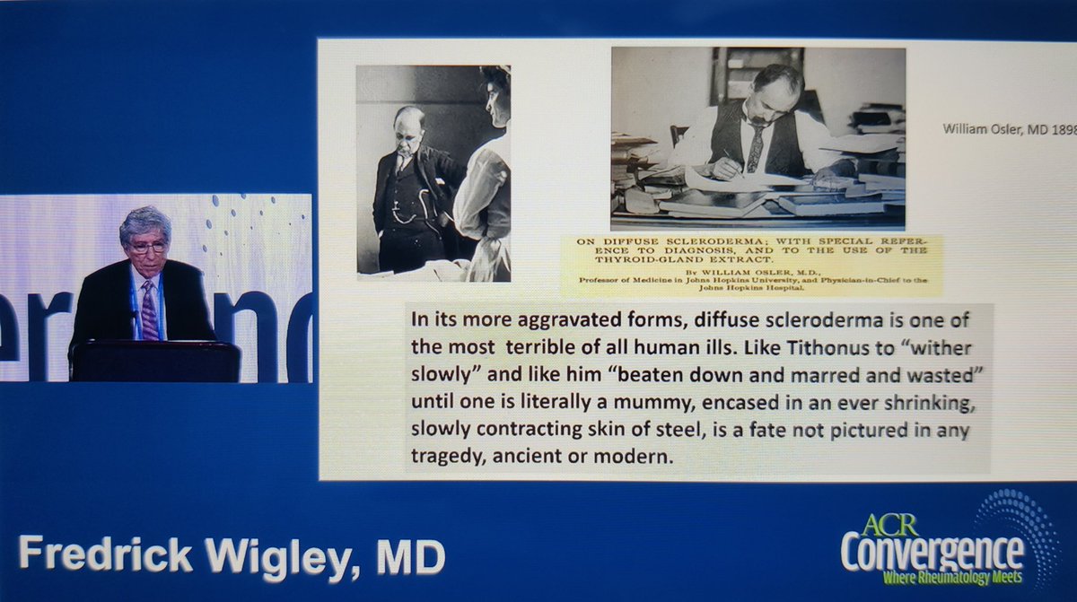Philip S Hench memorial lecture: Scleroderma 2022 by Prof Fredrick Wigley !🎗️ #ACR22 # ...