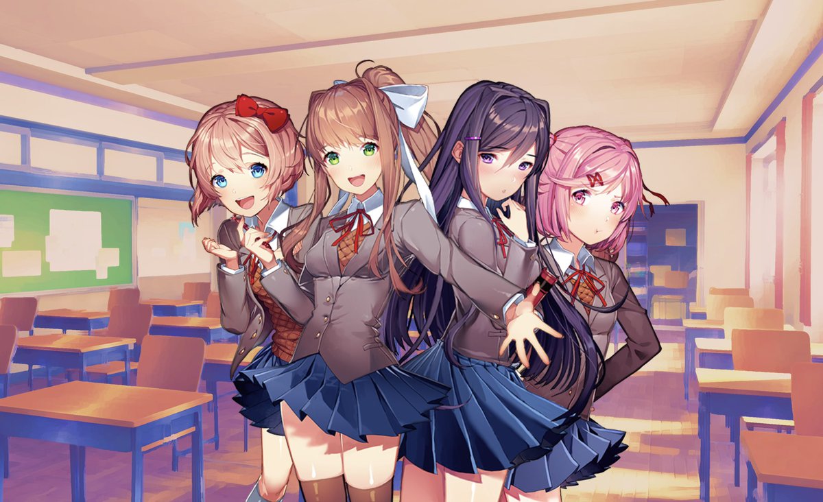 A cross between dimensions, brought together by a single Literature Club. / Twitter