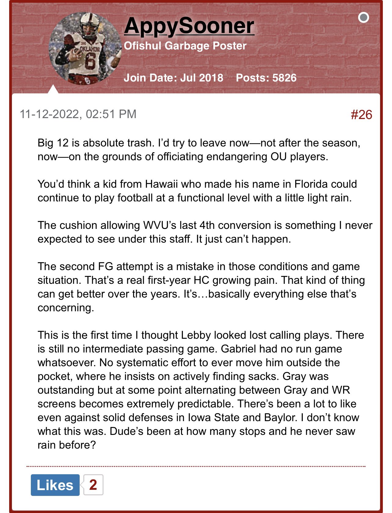 Message Board Geniuses on Twitter: "#Oklahoma should leave the #Big12 today! The officials are ...