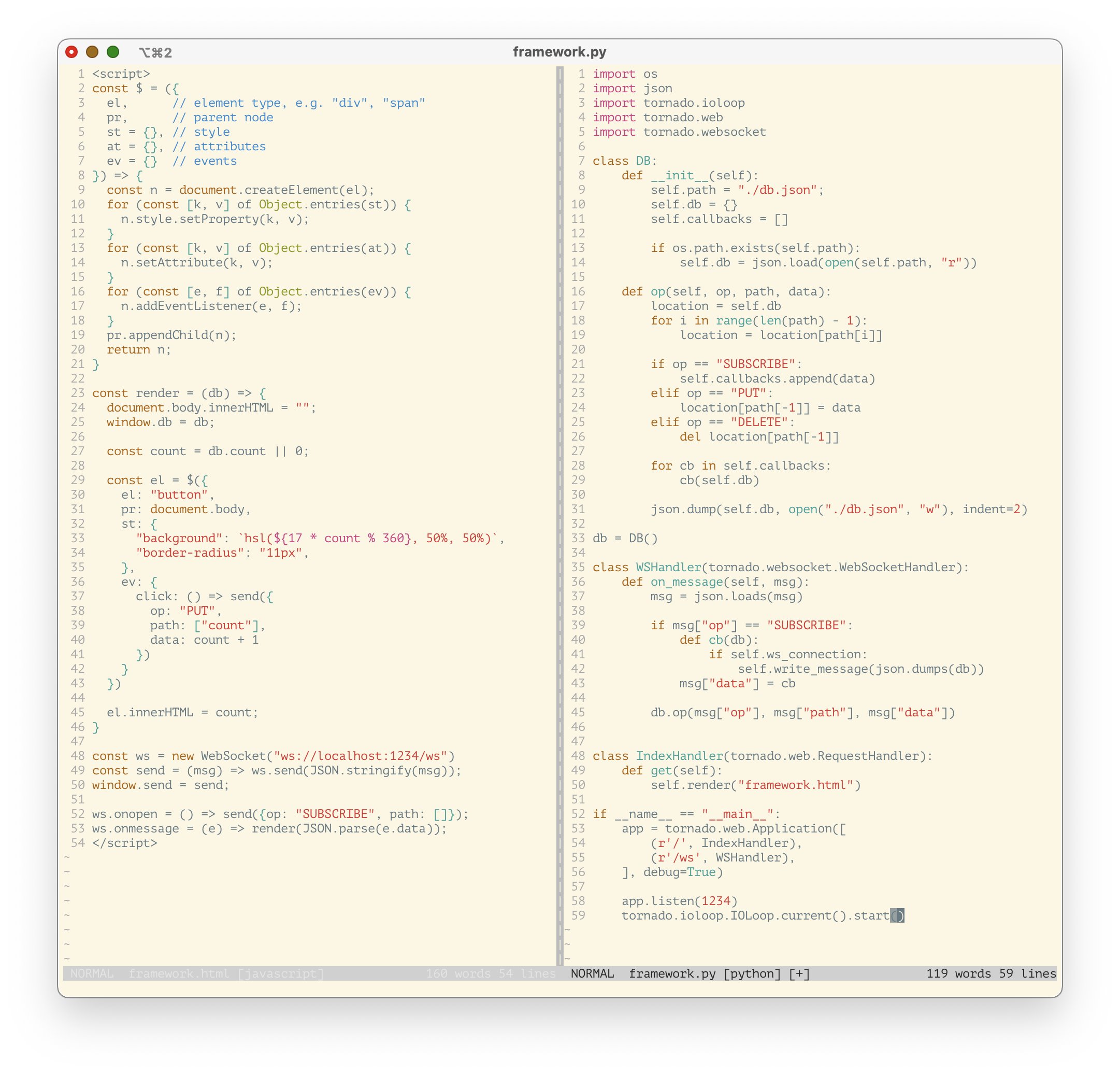 cristóbal, ilusionado on Twitter: "This is the very dumb micro-framework I've been using for ...