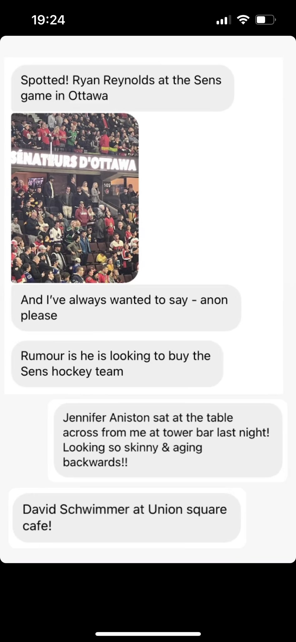 Princess Consuela Bananahammock (Julia) on Twitter: "Jen and David spottings right next to each ...