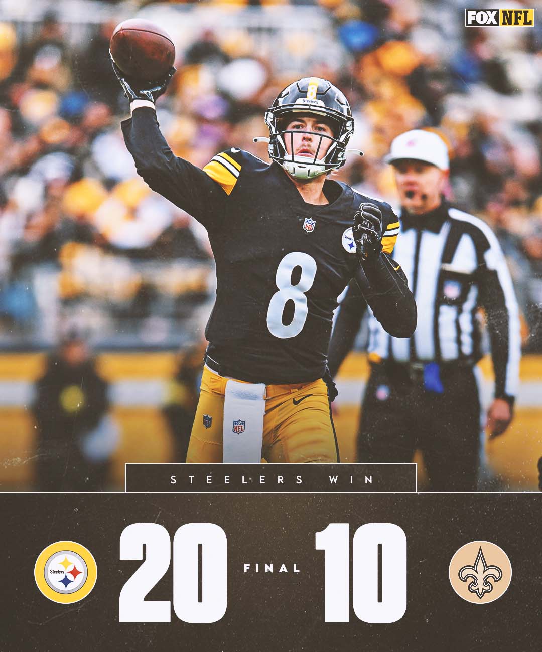 FOX Sports: NFL on Twitter: "Kenny and the Steelers take down the Saints! 💪 https://t.co ...