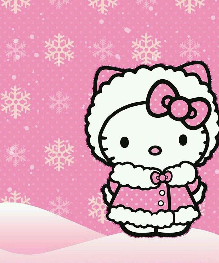 Hello Kitty Winter Background