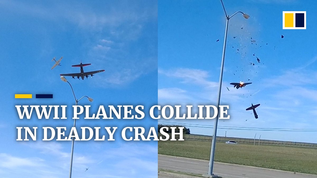 Six people were killed after two World War II-era aircraft collided and ...