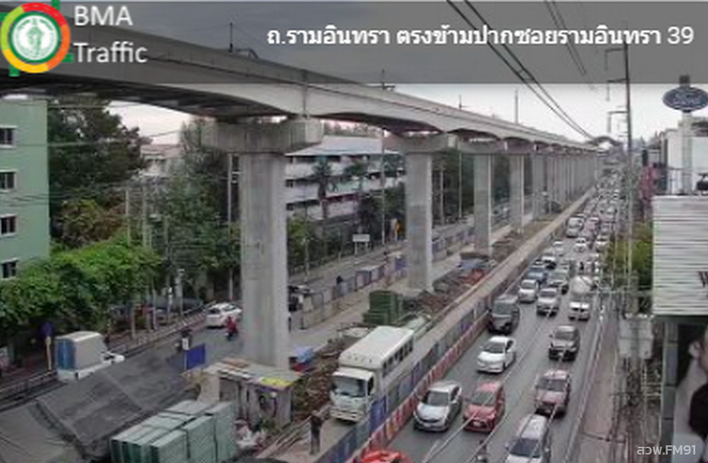 FM91 Trafficpro on Twitter: "07.38 น. ถนนรามอินทรา ขาเข้า ผ่านแยกลาดปลาเค้า ต่อเนื่องเข้าไปทางวง ...