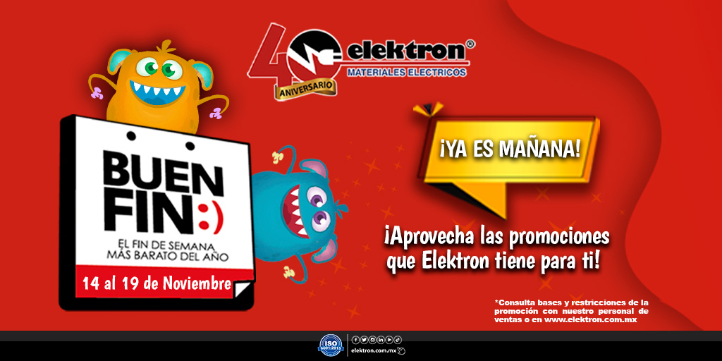 Elektron Mx on Twitter: "¡Ya es mañana! 👋 ¡Las mejores promociones las encuentras este Buen Fin ...