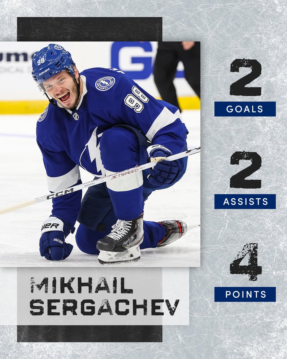 Sergachev with a HUGE game to lead the @TBLightning to the 6-3 win 🔵⚡ ...