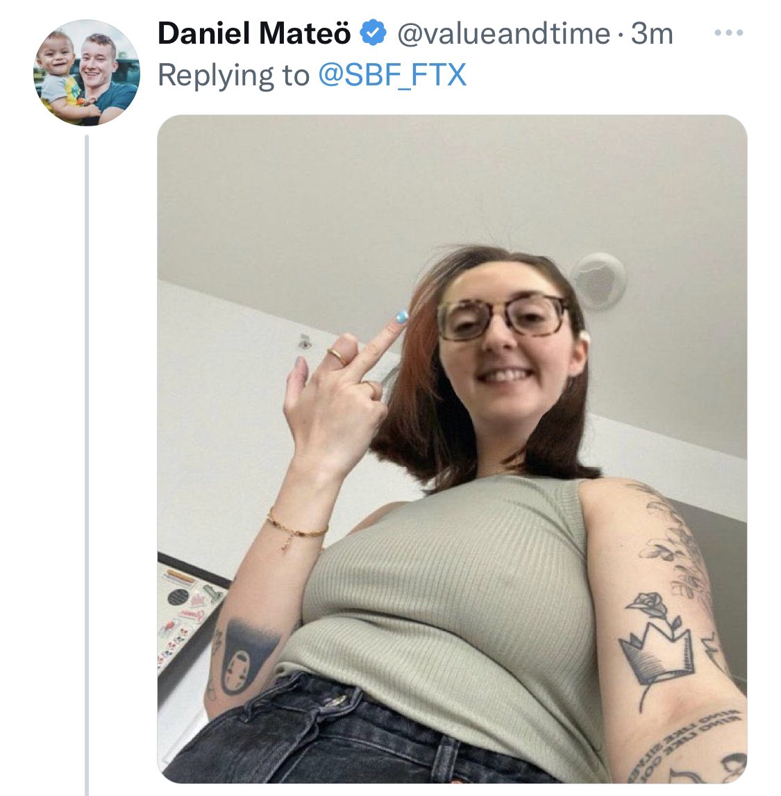 DEGEN NEWS 🗞️ on Twitter: "BREAKING: @valueandtime FLIPS THE BIRD TO @SBF_FTX VIA A ...
