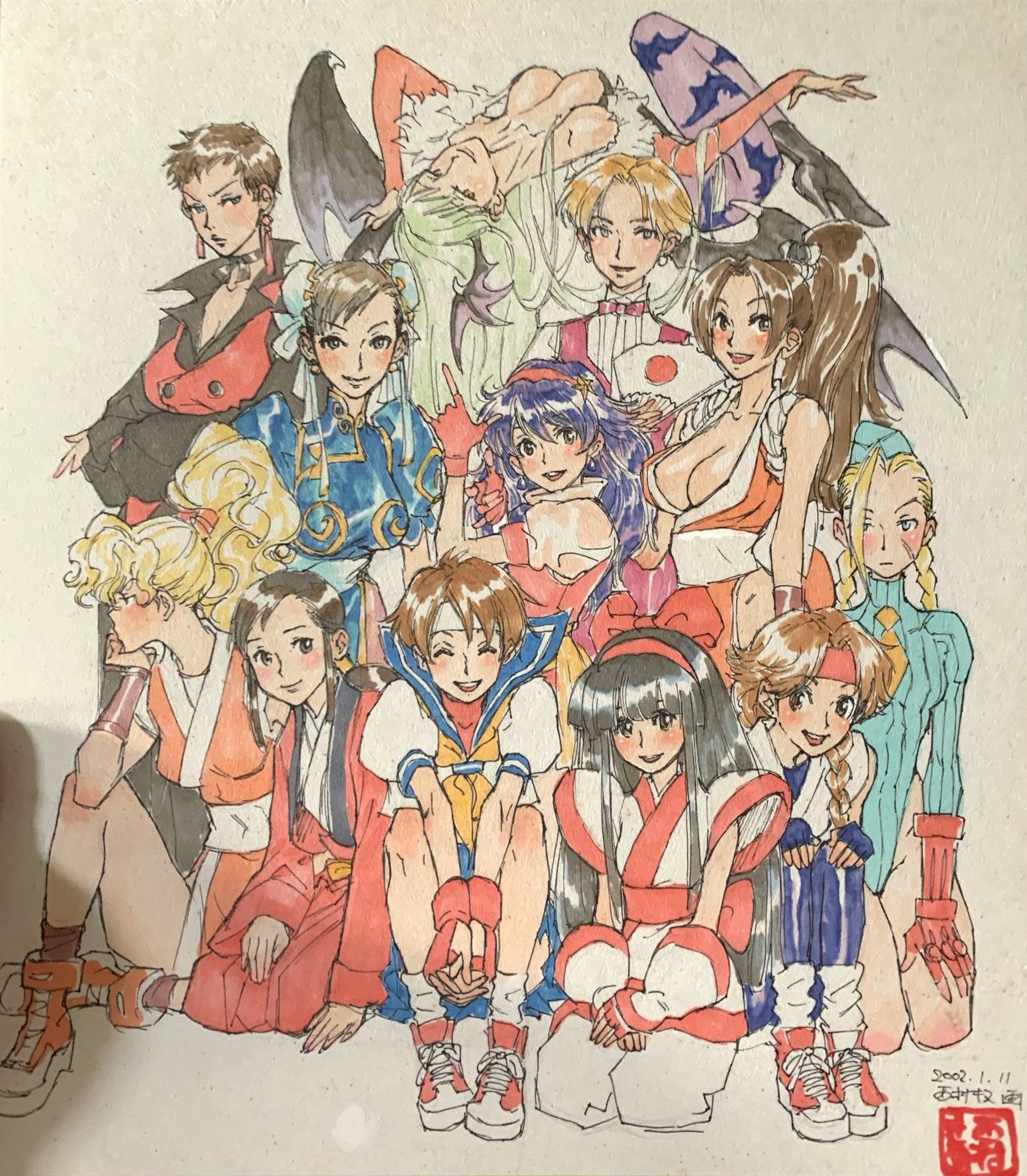 NBA Jam (the book) on Twitter: "Kinu Nishimura's art of the ladies of Capcom vs. SNK 2. https ...