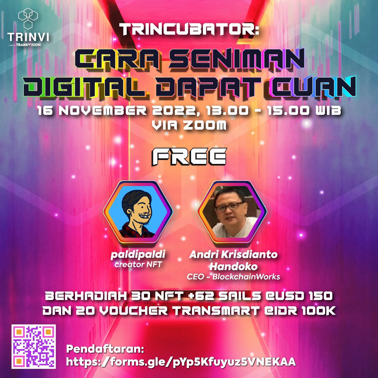 TRINVI on Twitter: "Ikuti kelas online bersertifikat GRATIS di TrinCubator: Cara Seniman Digital ...