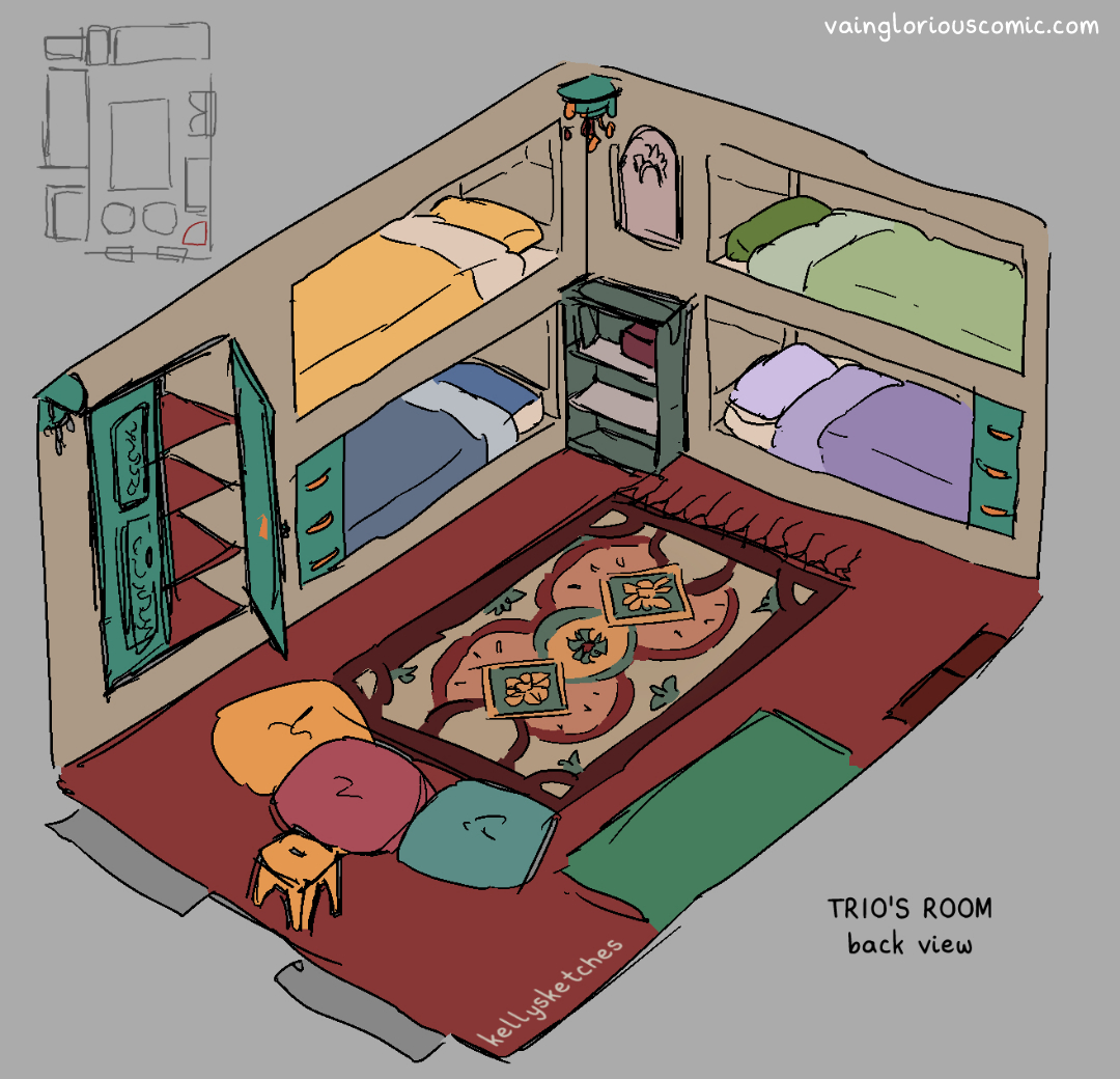 「No update this week either, but here's the floor plan for th」Kelly!の漫画