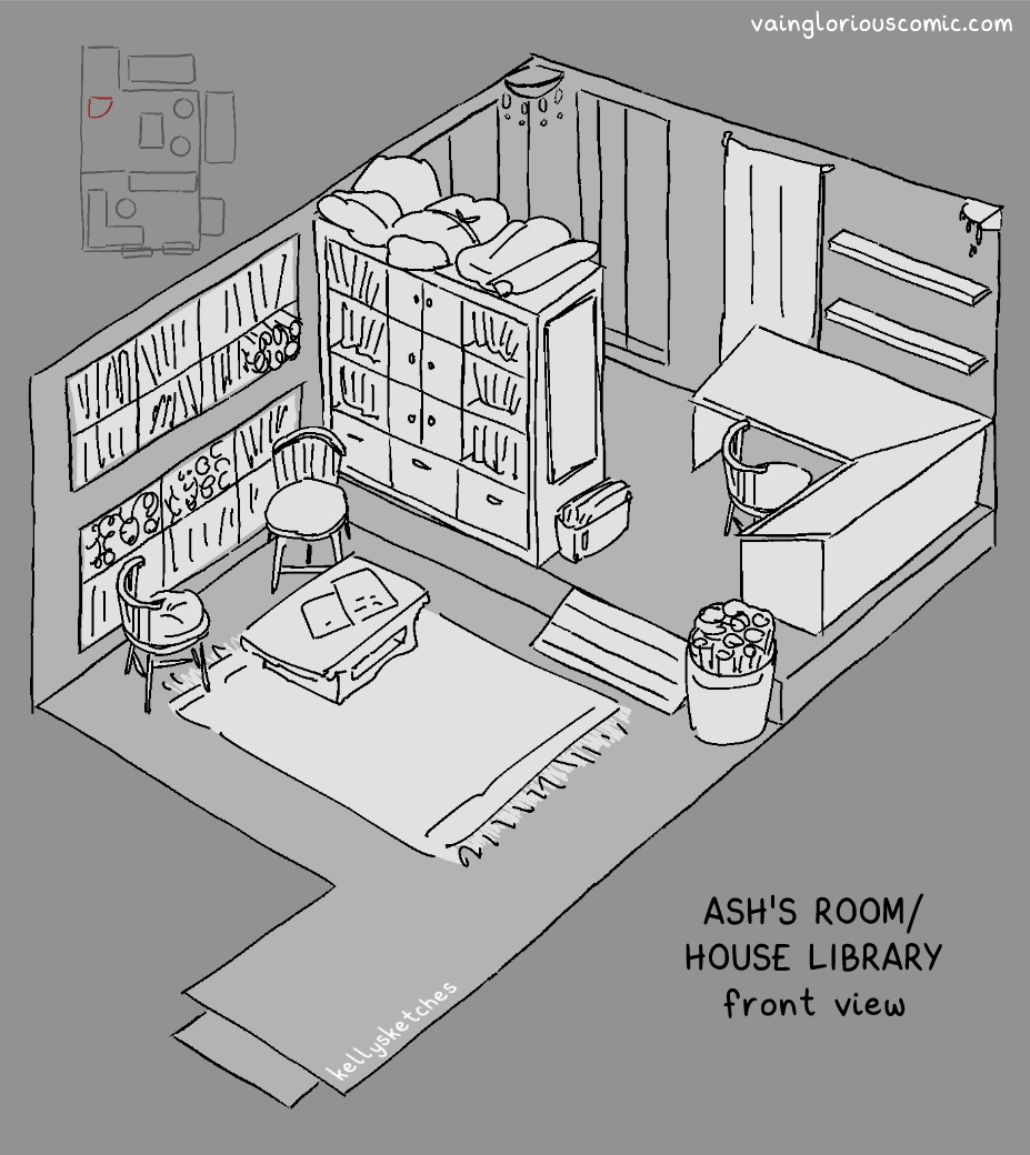 「No update this week either, but here's the floor plan for th」Kelly!の漫画