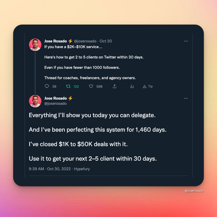 A great thread will get you EXPLOSIVE follower growth. But 98% of ...