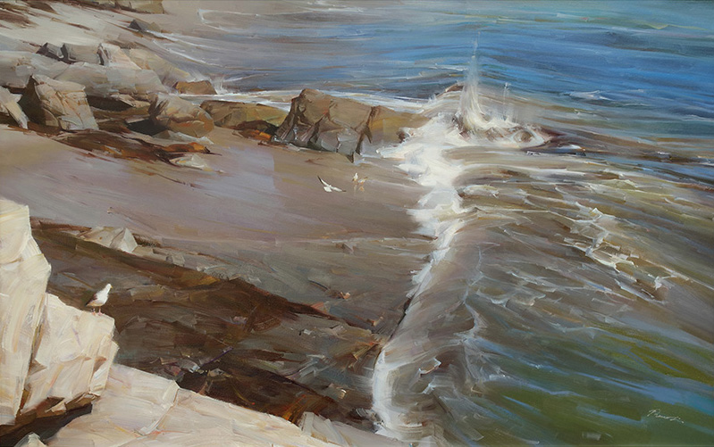 Federico Italiano on Twitter: "Seascapes (oil paintings) by Ruo Li"