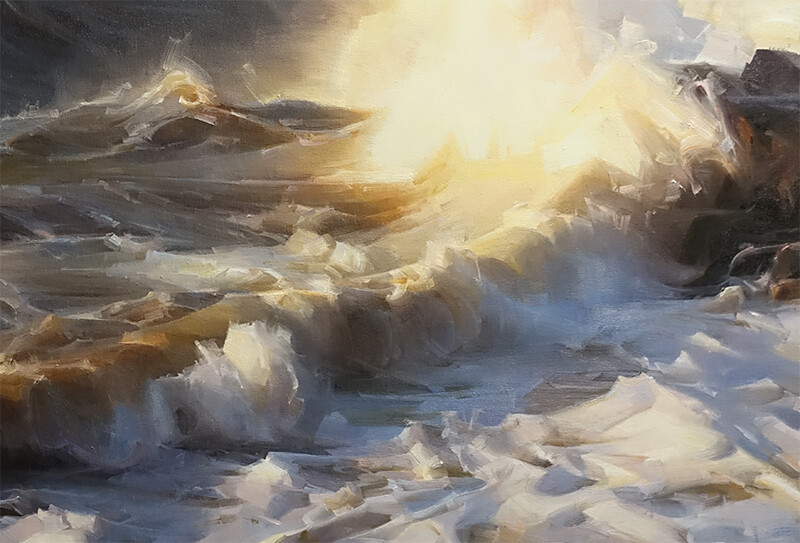 Federico Italiano on Twitter: "Seascapes (oil paintings) by Ruo Li"