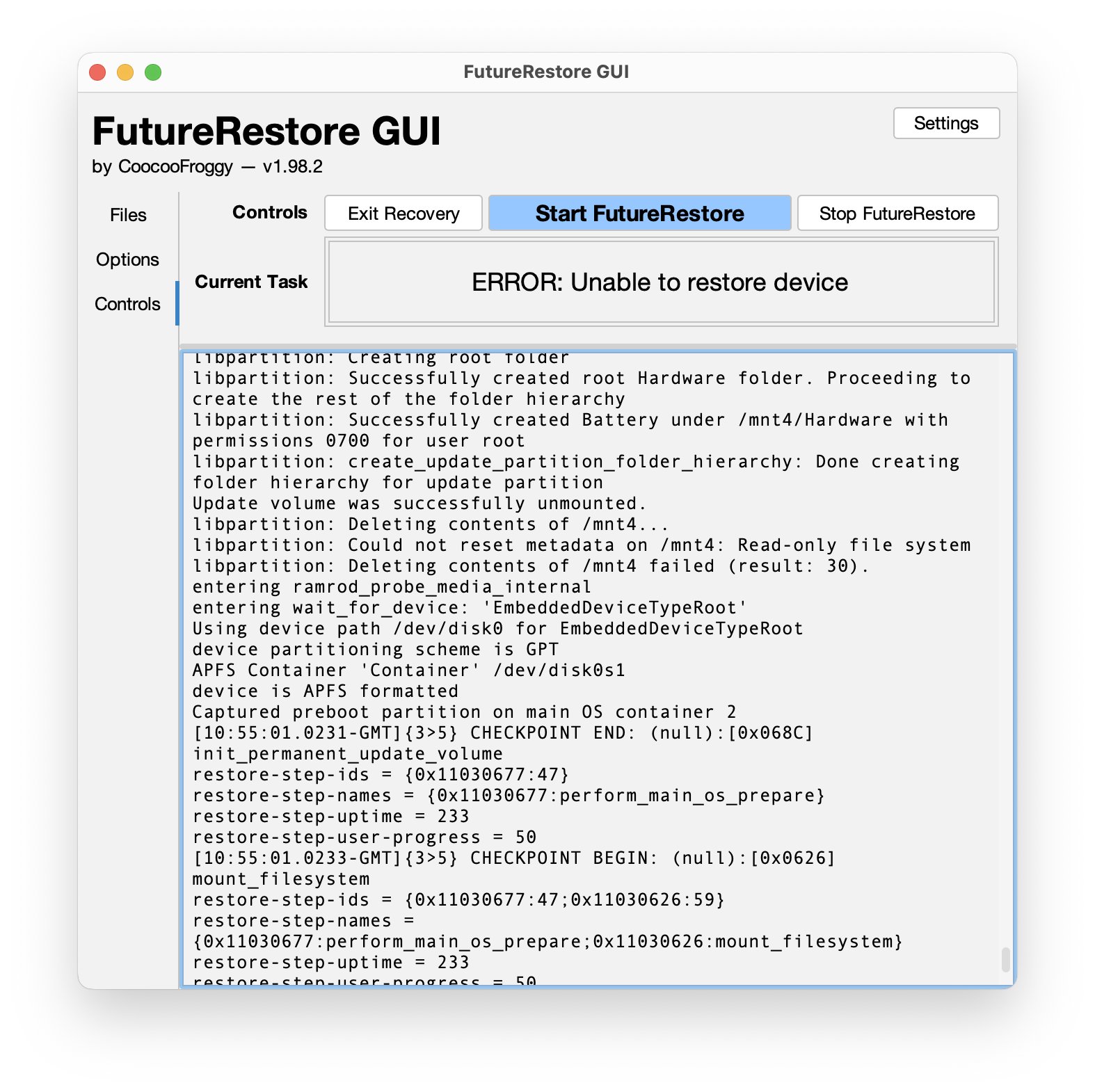 Foxfort Mobile on Twitter: "After my device got completely messed up, i tried to futurerestore ...