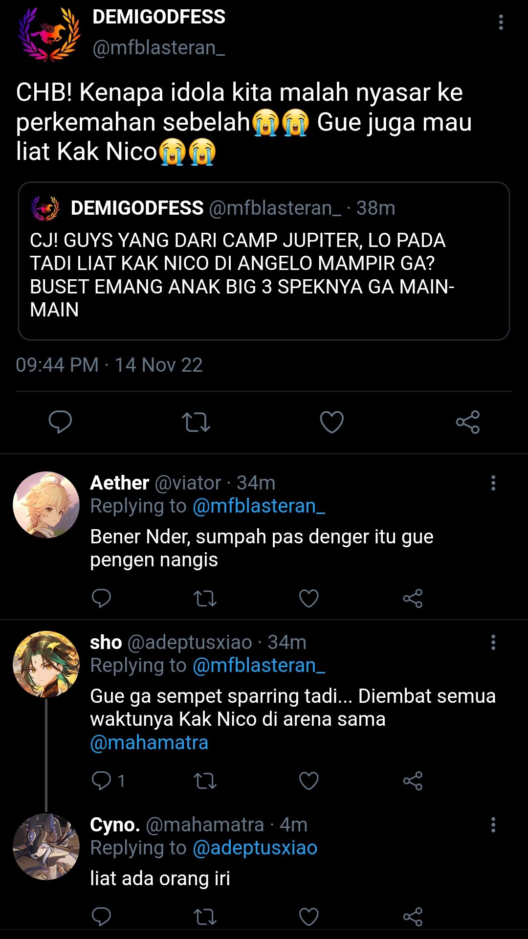 EVENT FANFIC BACK TO SCHOOL 📌 on Twitter: "au! cw // bxb , haino , alhaitham x cyno Demigod AU ...