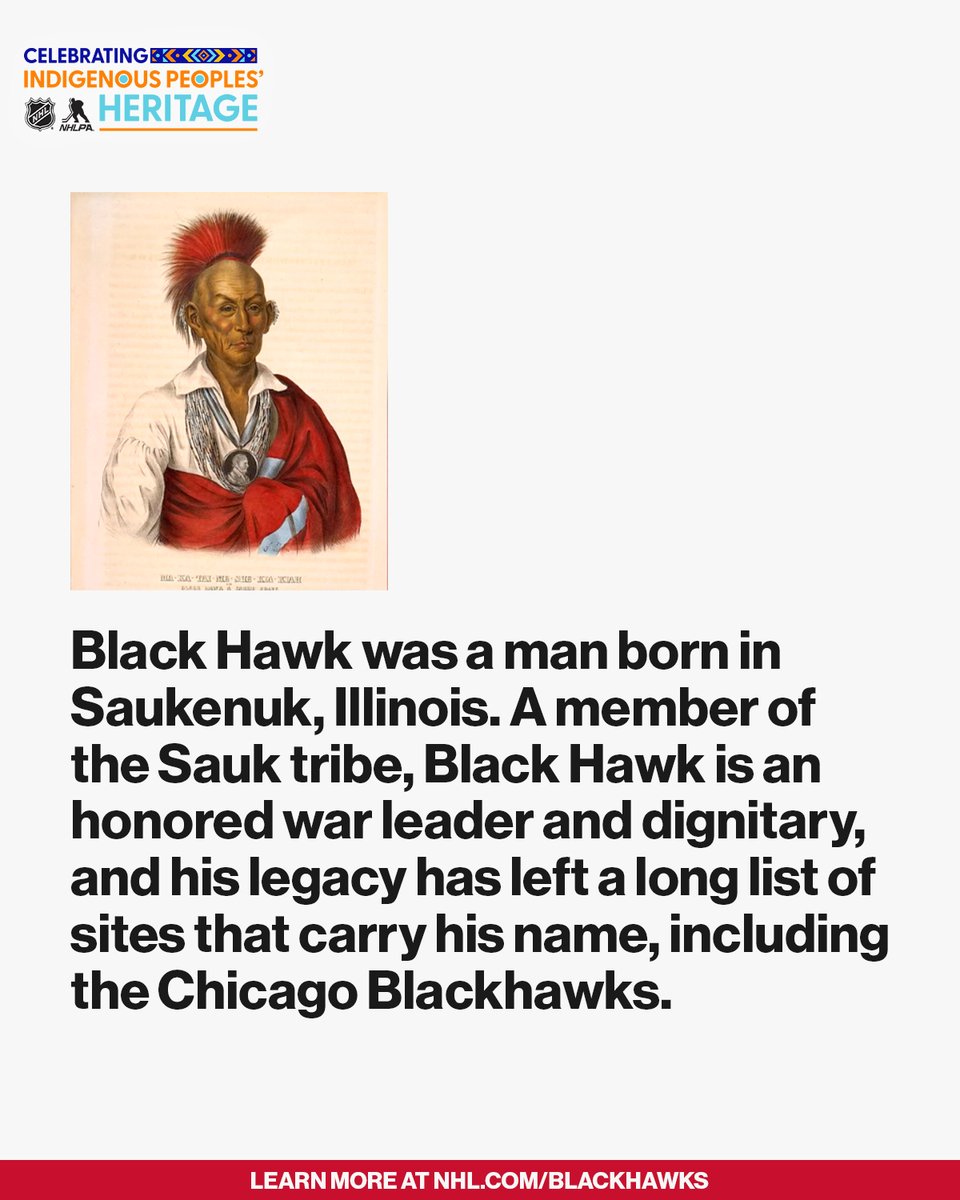 NHL on Twitter: "Learn more about Black Hawk and the Indigenous ...