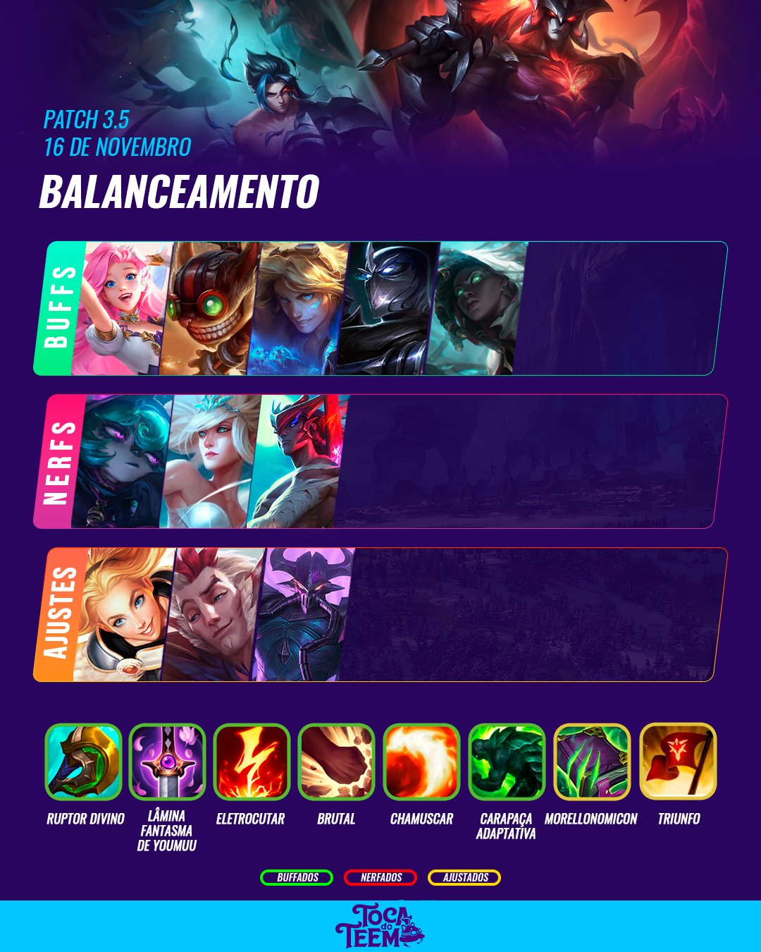 Toca do Teemo - Wild Rift on Twitter: "Essa semana teremos o tão aguardado patch 3.5, confira o ...