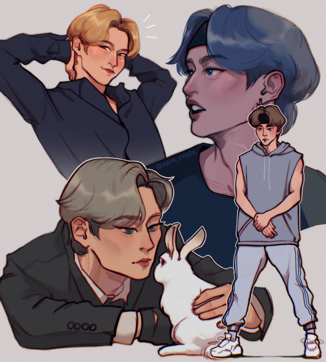 「floating on the waves of pure serotonin 」|zam 🌿 fanのイラスト