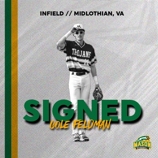 Mason Baseball on Twitter: "George Mason Baseball welcomes Cole Feldman, INF from Midlothian, VA ...