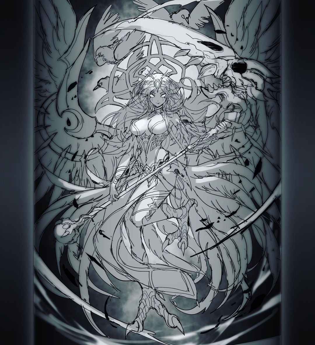 Mana Moon - Art Team on Twitter: "The Phantom Queen. Our OC take on the Celitc Death Goddess ...