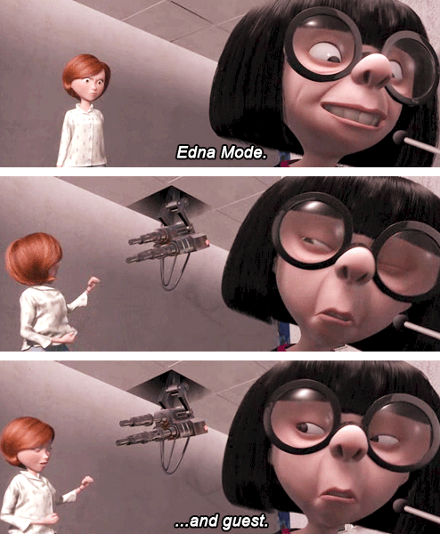 Edna Mode And Guest Gif