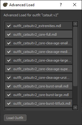 Lord Aardvark on Twitter: "Updated Outfit Loader in response to this: Adds an "Advanced Load ...