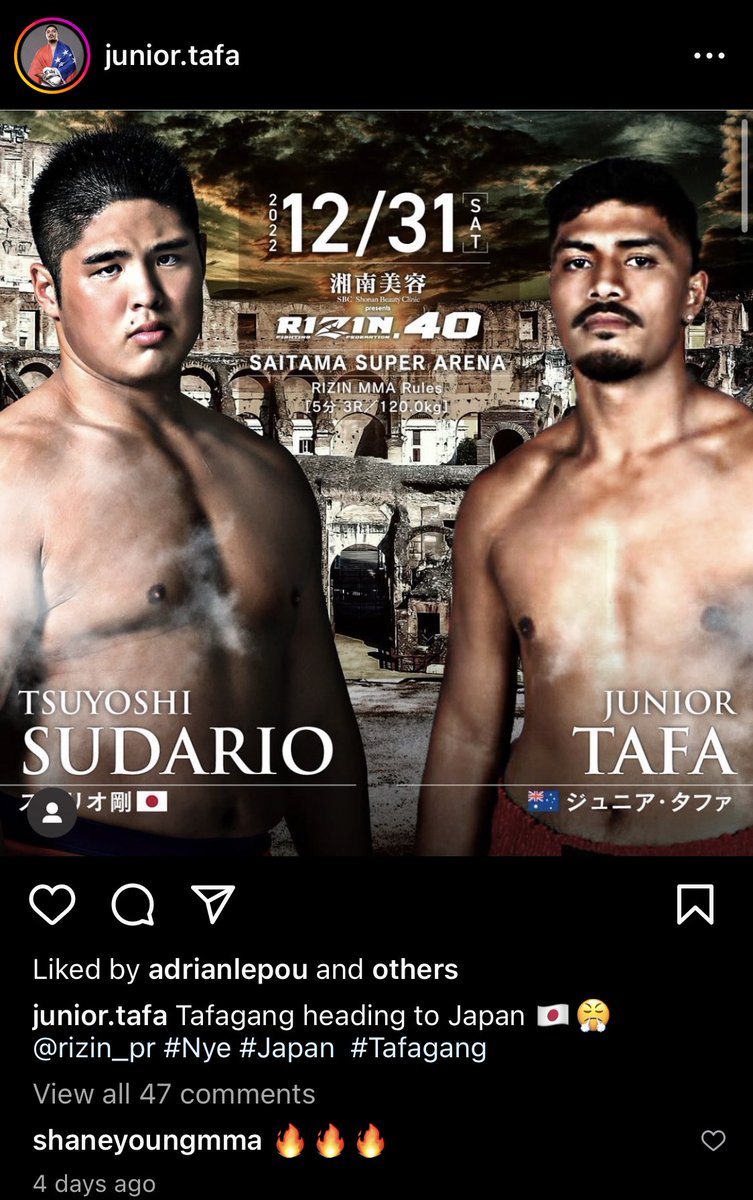 176.37 lb Bendaman🇦🇺🤝🇺🇦 on Twitter: "Didn’t even realise Junior Tafa got two fights booked man’s ...