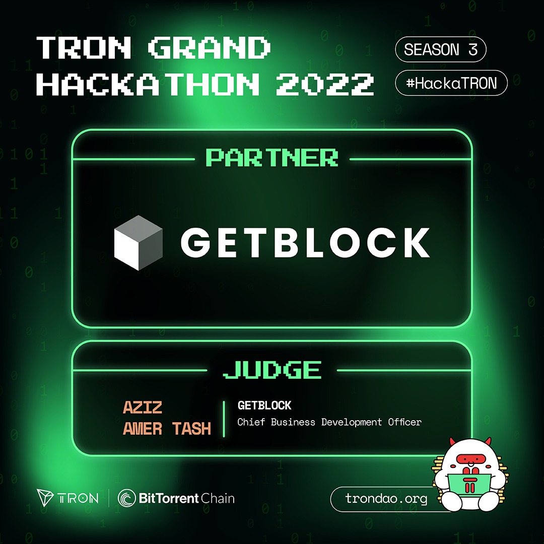 TRON DAO on Twitter: "We're glad to welcome back partner @getblockio to Season 3 of our # ...