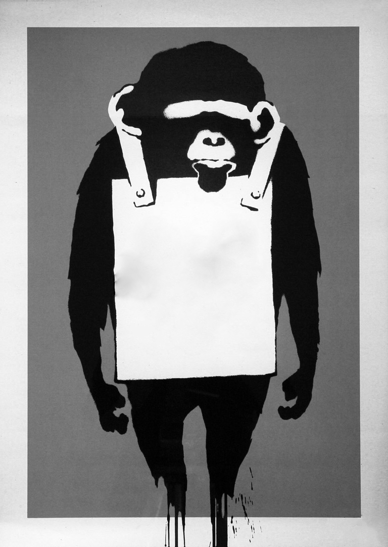 Banksy Stencils Monkey