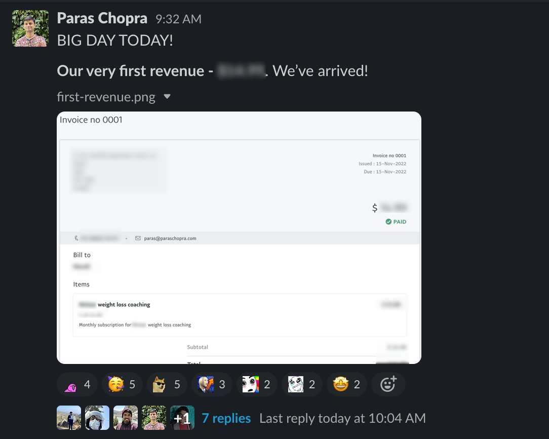 Paras Chopra on Twitter: "BIG DAY 🎉 Made our very first 💰 dollar for my habits-focused weight ...