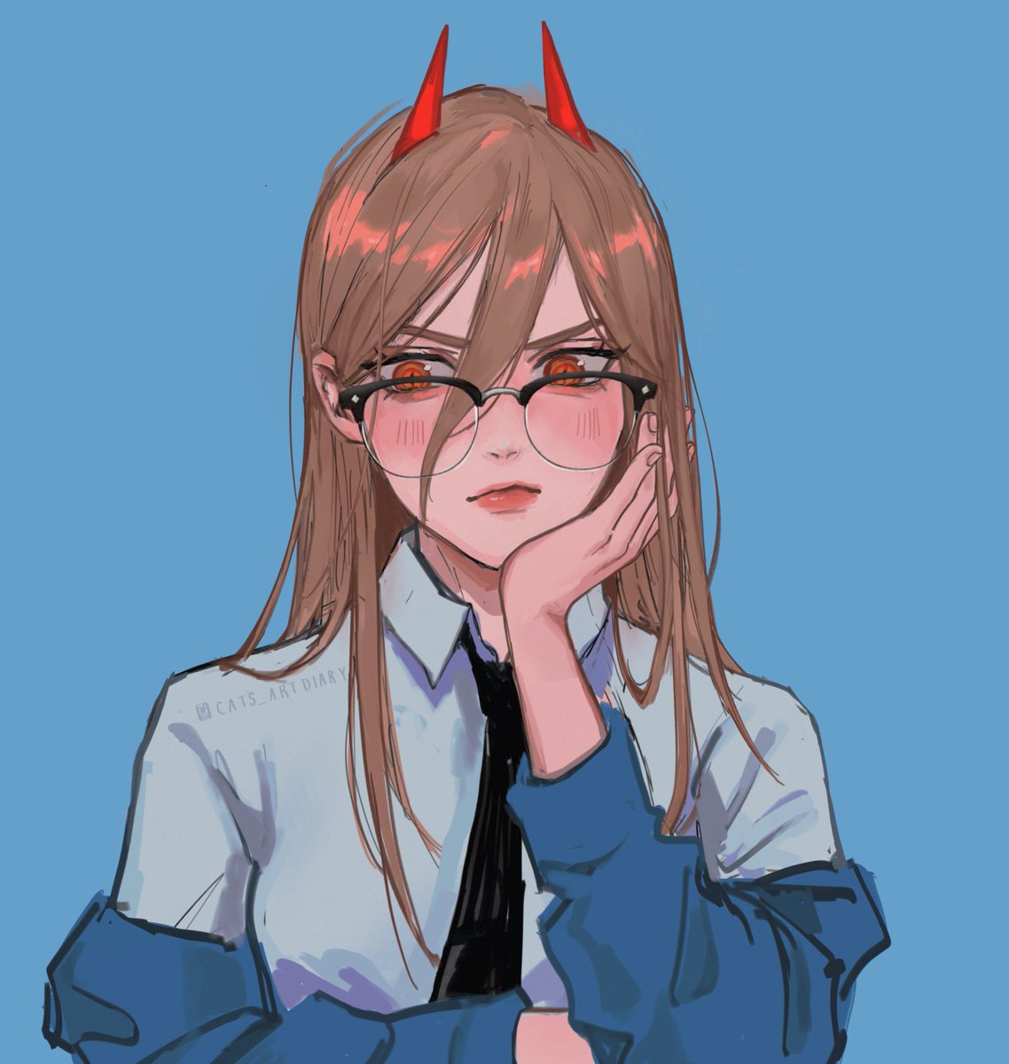 パワー(チェンソーマン) 「power (glasses & full body ver) #csm 」|cat 小盟のイラスト