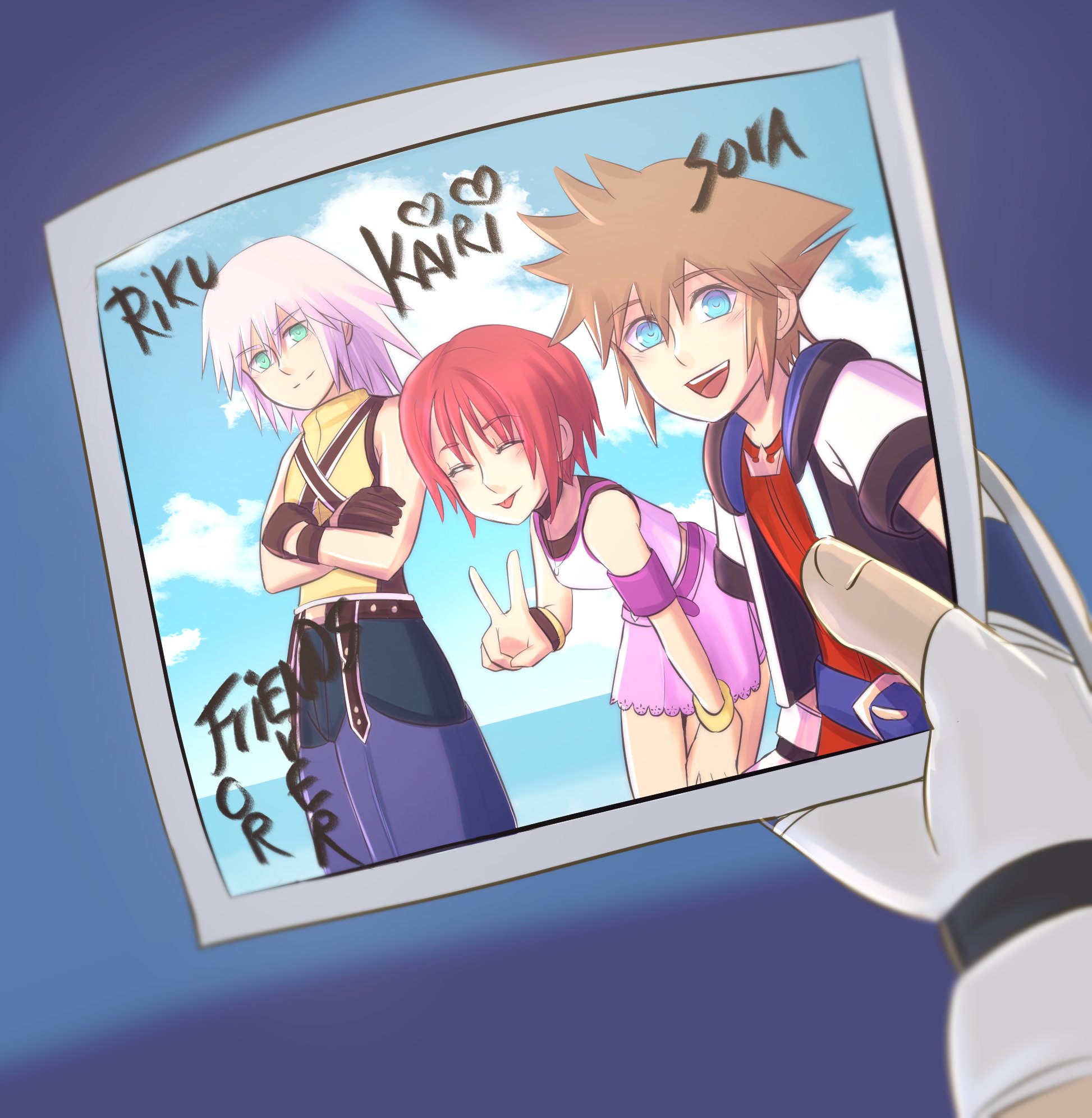 Kingdom Hearts Sora And Kairi Drawing